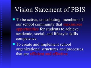 PBIS Positive Behavior Plan | PPT