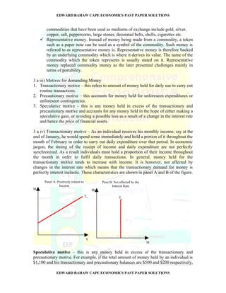 CAPE Economics, June 2004, Unit 2, Paper 2 suggested answer by Edward ...