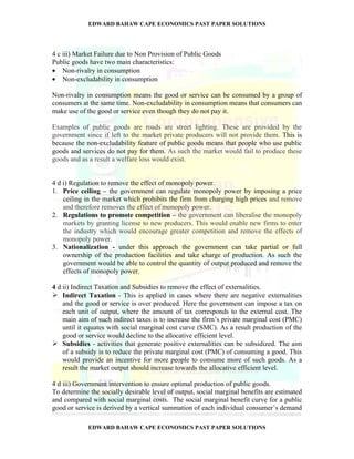 CAPE Economics, June 2005, Unit 1, Paper 2 suggested answer by Edward ...