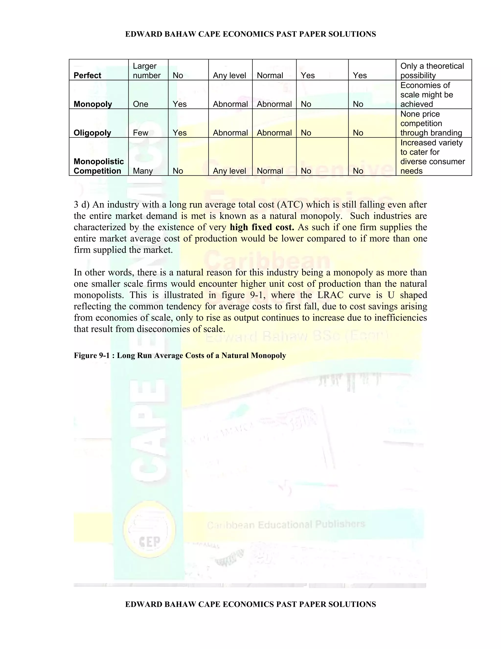 CAPE Economics, June 2006, Unit 1, Paper 2 suggested answer by Edward ...