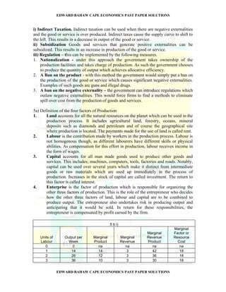 CAPE Economics, June 2006, Unit 1, Paper 2 suggested answer by Edward ...