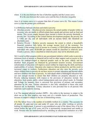 CAPE Economics, June 2007, Unit 1, Paper 2 suggested answer by Edward ...