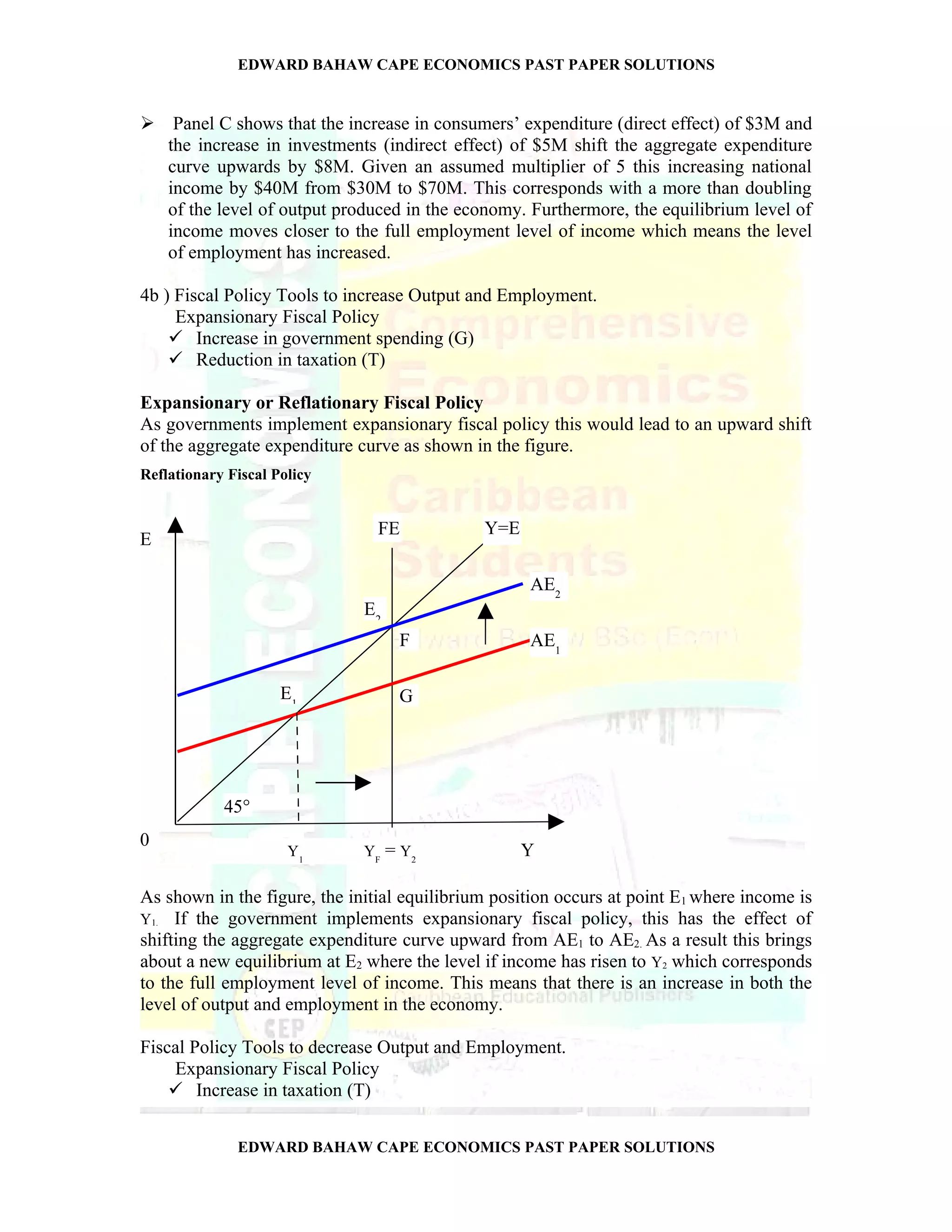 CAPE Economics, June 2007, Unit 2, Paper 2 suggested answer by Edward ...