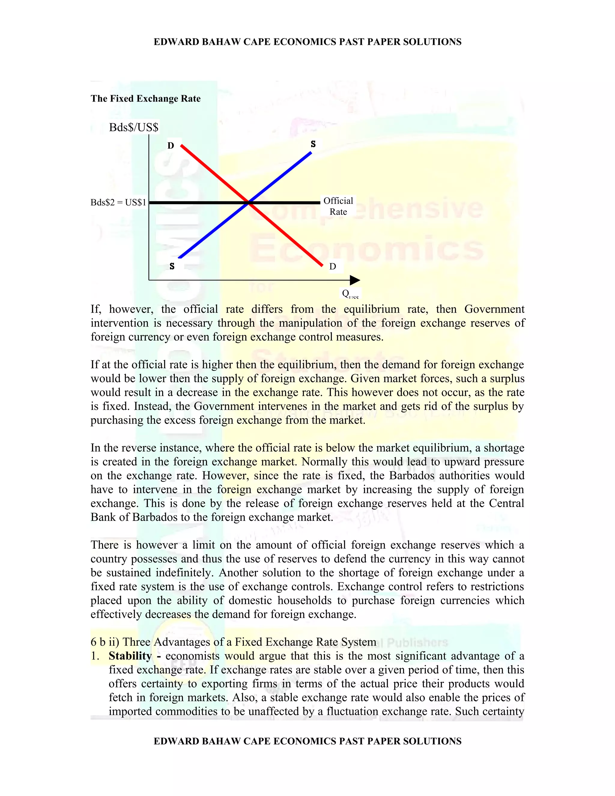 CAPE Economics, June 2007, Unit 2, Paper 2 suggested answer by Edward ...