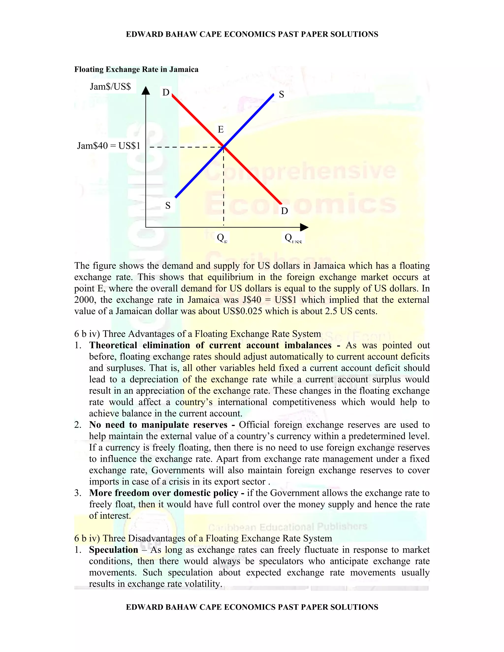 CAPE Economics, June 2007, Unit 2, Paper 2 suggested answer by Edward ...