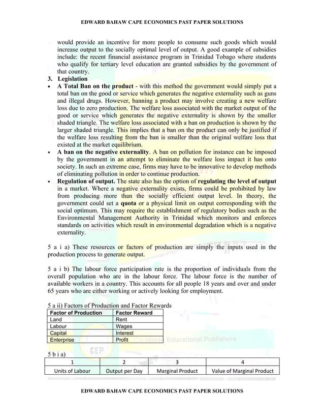 CAPE Economics, May 22nd 2008, Unit 1, Paper 2 suggested answer by ...