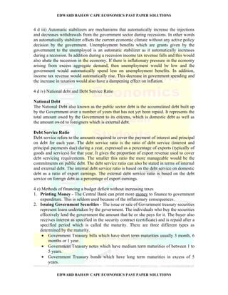 CAPE Economics, June 12th, Unit 2, Paper 2 suggested answer by Edward ...