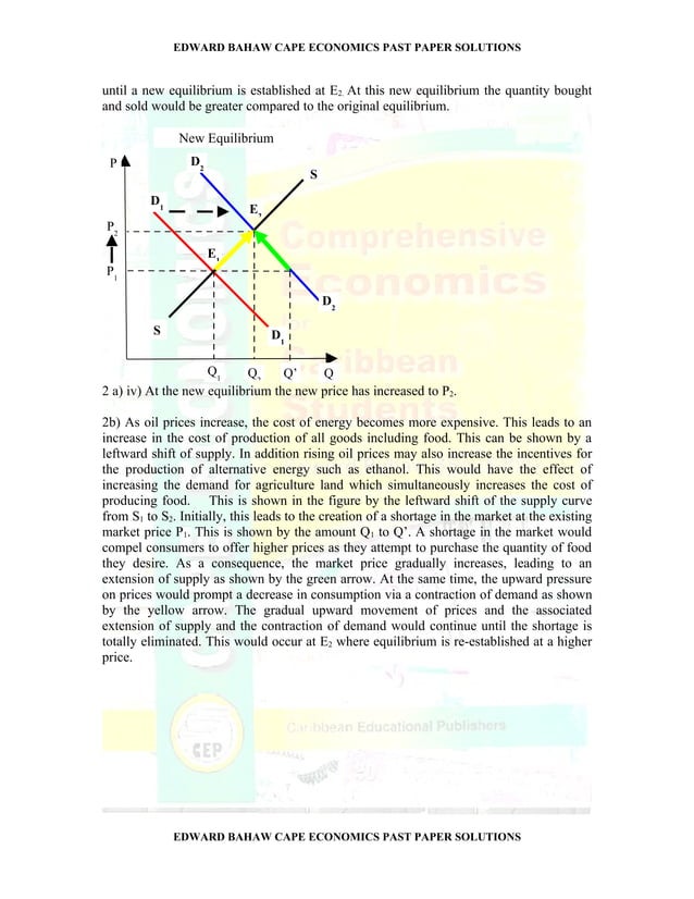 CAPE Economics, July 2nd, Unit 1, Paper 2 suggested answer by Edward ...