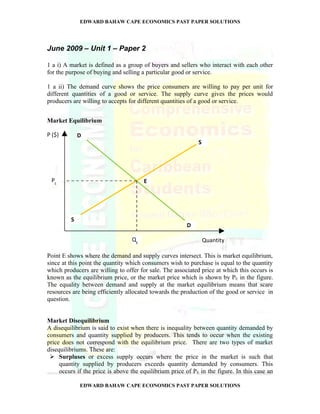 June 2009 unit 1 paper 2 answer | DOC