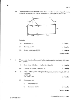 cxc June 2010 math | PDF