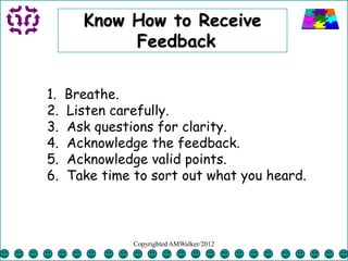 June 2012 feedback workshop | PPT