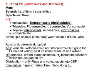 antifungals and antivirals drugs | PPTX