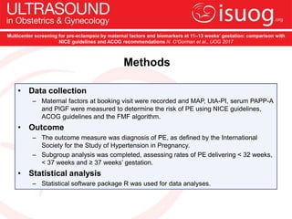 UOG Journal Club: Multicenter screening for pre-eclampsia by maternal ...