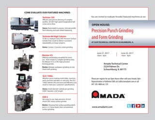 Amada America Machine Tools - CNC Grinders - June 2017 Open House | PDF