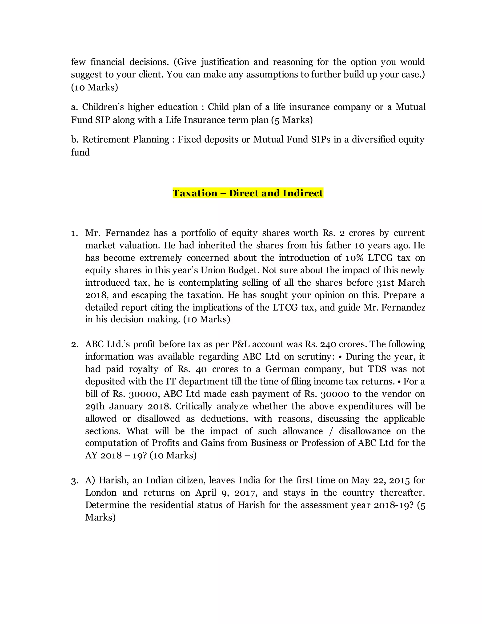 NMIMS 2018 ASSIGNMENTS | DOCX