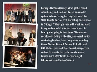 8 Takeaways from the 2018 ANA Masters of B2B Marketing Conference | PPT