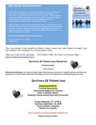 Families & Friends of Murder Victims, INC. (FFMV) | DOCX
