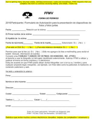 Families & Friends of Murder Victims, INC. (FFMV) | DOCX