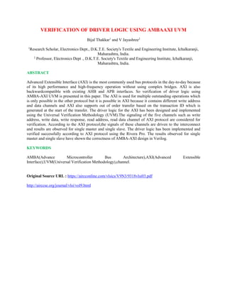 June 2020: Top Downloaded Articles in VLSI design & Communication Systems | PDF
