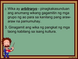 Mga Batayang Kaalaman sa Wika | PPT