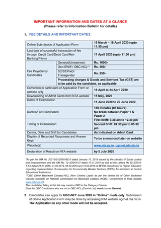 June 2020 ugc net complete information bulletin | PDF