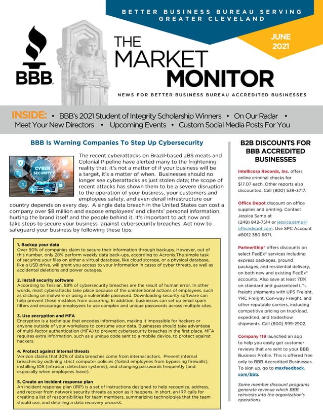 BBB Market Monitor: June2 021 | PDF