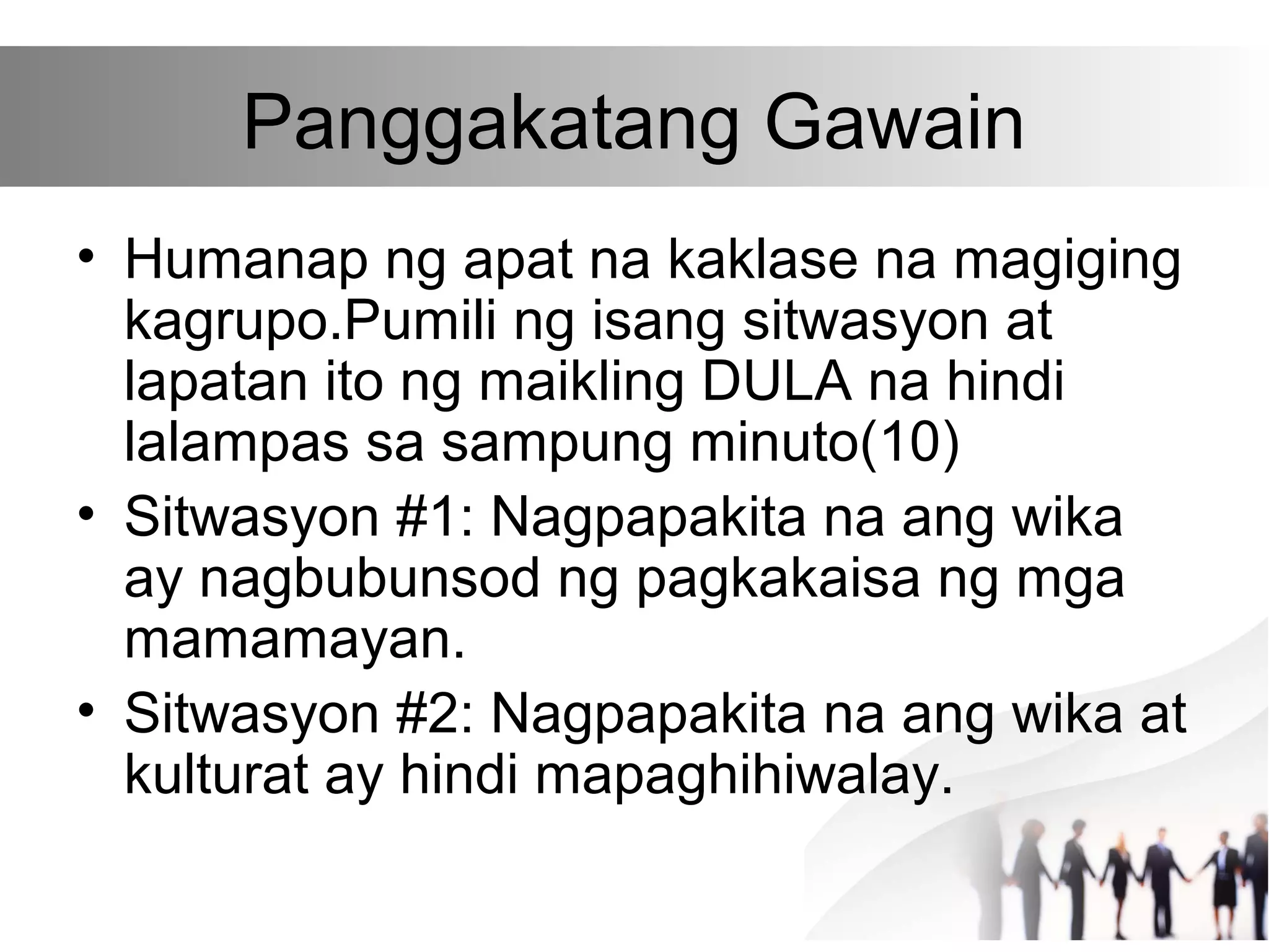 Bilingguwalismo at Multilingguwalismo | PPT