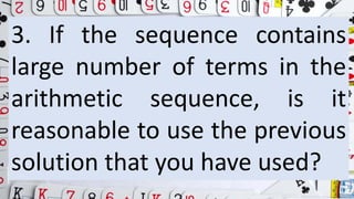 sum of arithmetic sequence s | PPTX