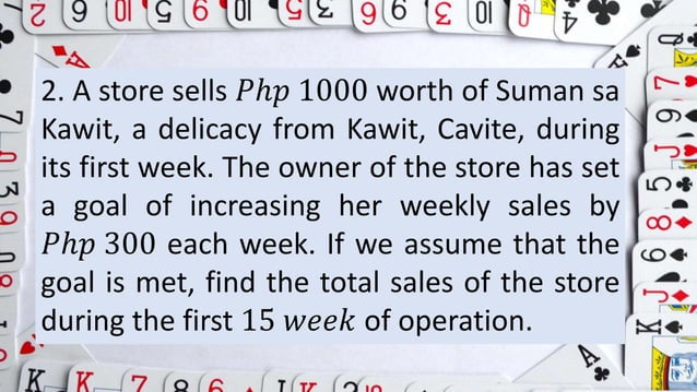 sum of arithmetic sequence s | PPTX | Homework and Study | Education