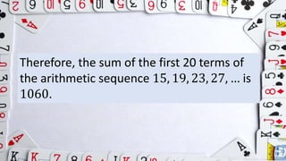 sum of arithmetic sequence s | PPTX