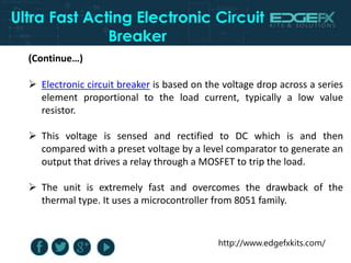 Ultra fast acting electronic circuit breaker | PPT