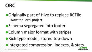 File Format Benchmark - Avro, JSON, ORC & Parquet | PPTX