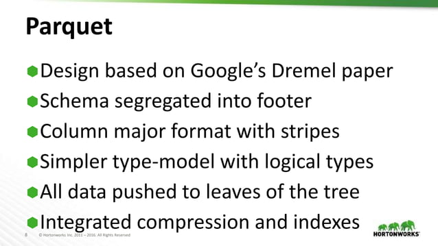 File Format Benchmark - Avro, JSON, ORC & Parquet | PPTX