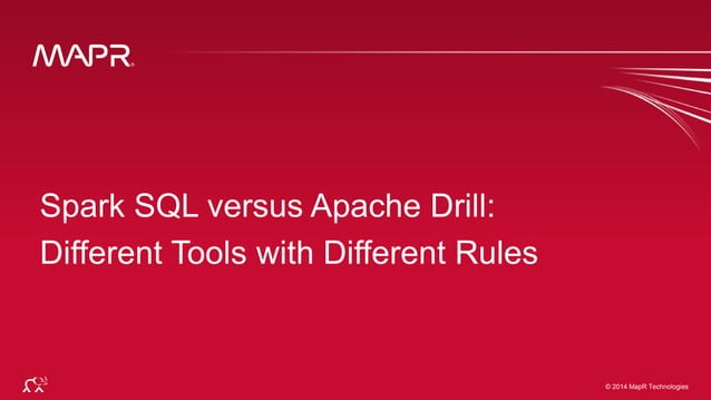 Spark SQL versus Apache Drill: Different Tools with Different Rules | PPTX
