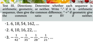 aritmetic vs. geometric | PPTX | Physics | Science