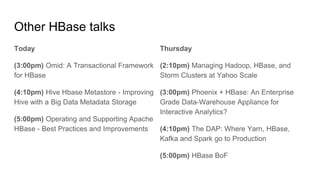 Apache HBase: State of the Union | PPTX