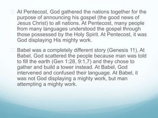 Linguistic Diveristy: Babel or Pentecpst | PPT