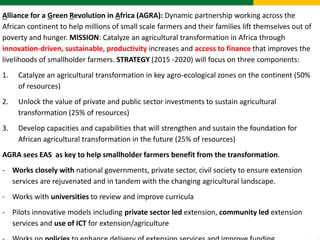 AGRA, AFAAS and RUFORUM background | PPTX