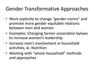 Leading Issues in Extension Advisory Services – Gender Integration | PPT