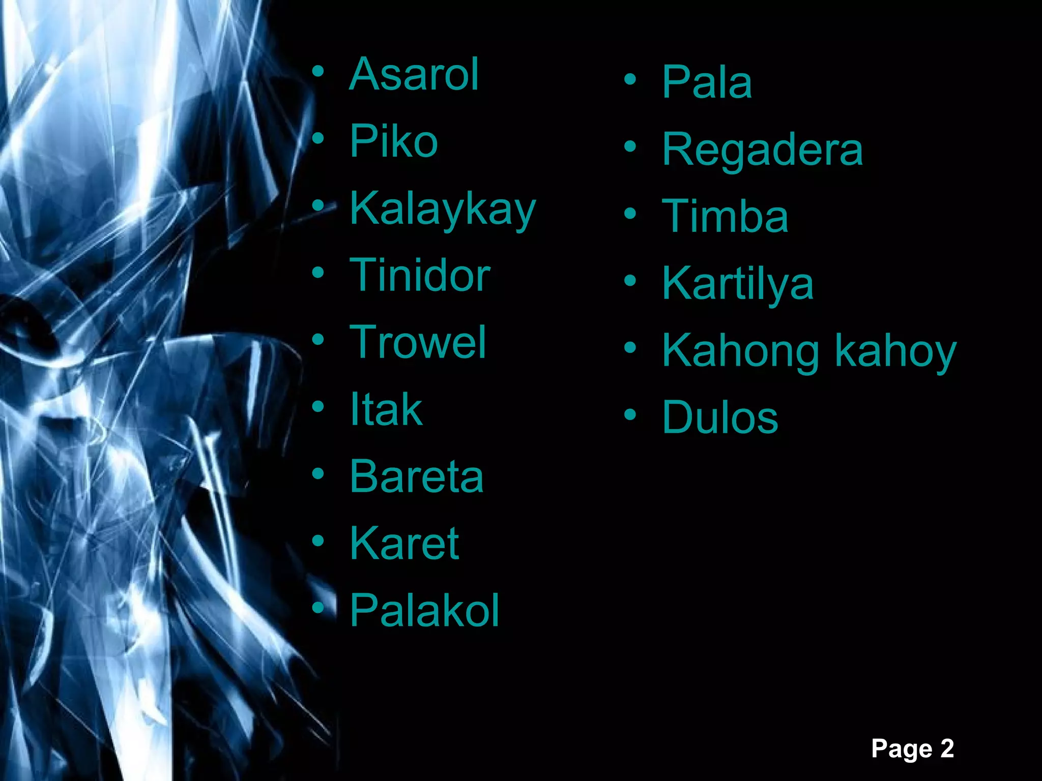 MGA KASANGKAPAN AT KAGAMITAN NG PAGHAHALAMAN | PPT