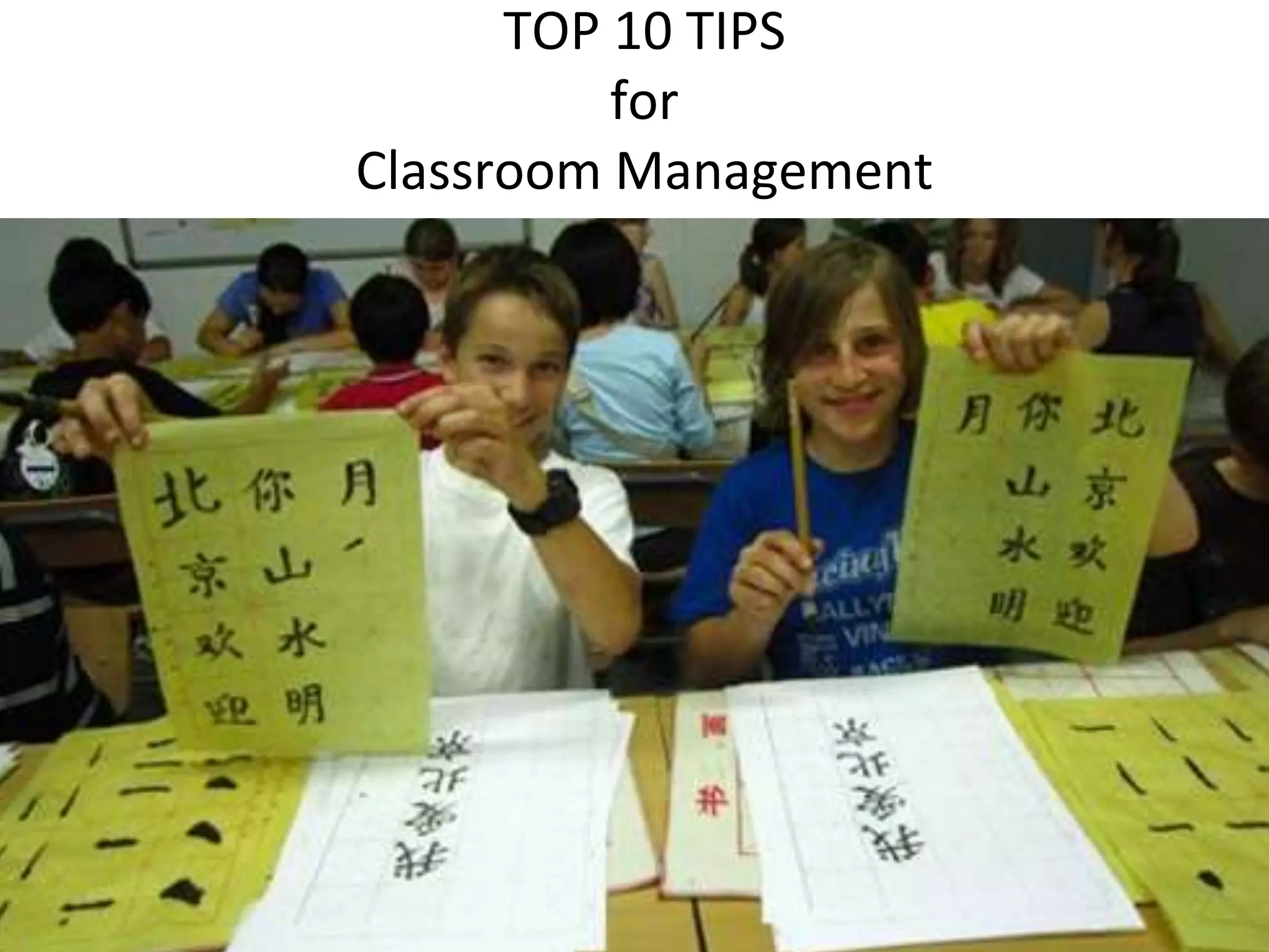 Classroom Management in the Chinese classroom | PPTX