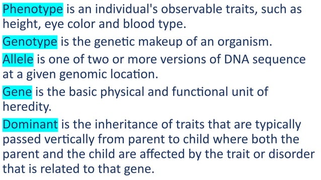 gregor mendel's principles of inheritance | PPT