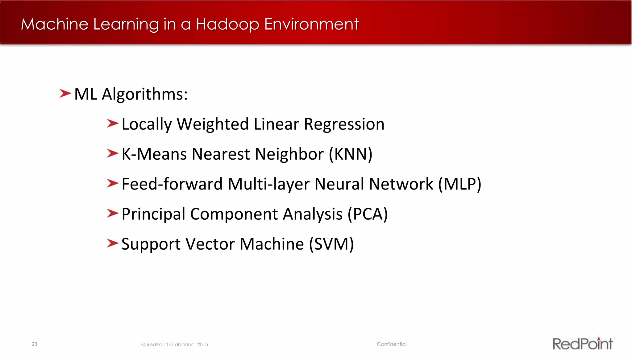 Machine Learning in Big Data | PPTX