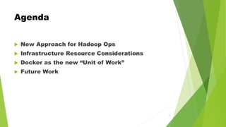 Scalable On-Demand Hadoop Clusters with Docker and Mesos | PPT