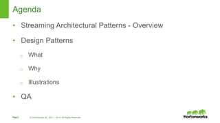 Design Patterns For Real Time Streaming Data Analytics | PPTX