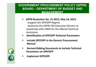 Status of gpp implementation in the Philippines - June Alvarez | PPT