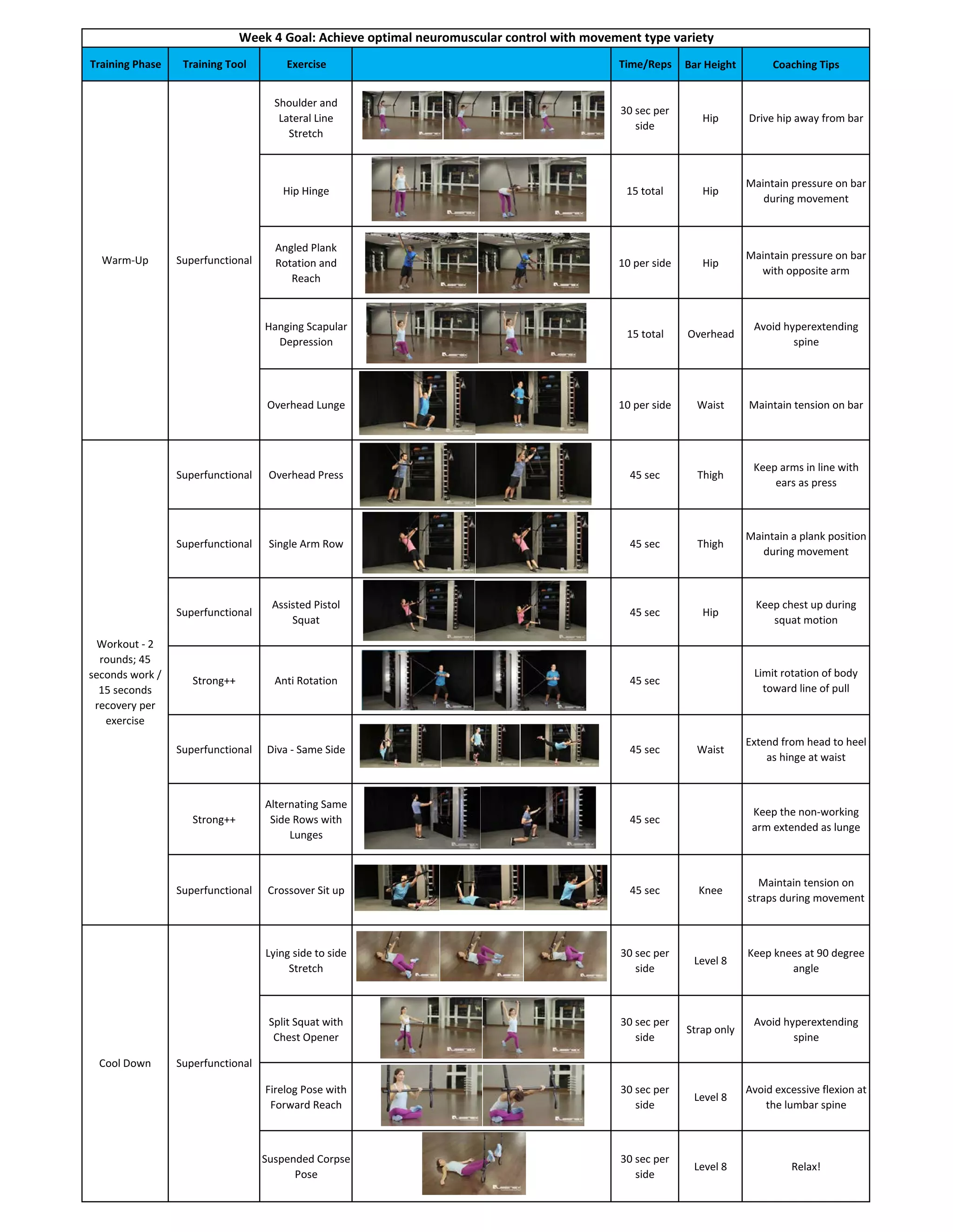June Queenax of the week - Mastering Full Body Stability Workout | PDF