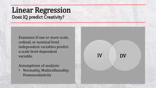 Quantitative Analysis: Conducting, Interpreting, & Writing | PPT
