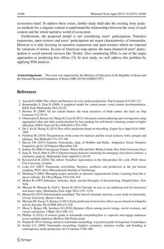 A computational model of transmedia ecosystem for story-based contents ...