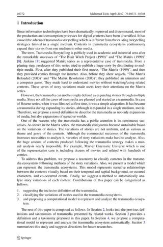 A computational model of transmedia ecosystem for story-based contents ...